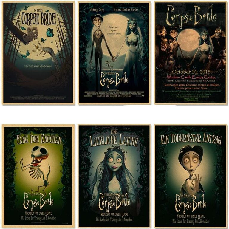 Tim Burtons Corpse Bride Poster Vintage Johnny Depp 4k Hd Wall Decor ...
