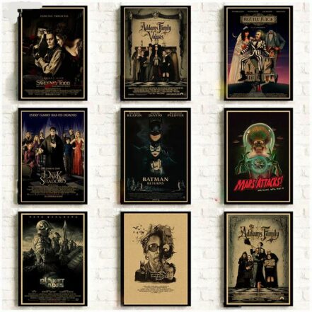 Tim Burton Classic Movie Collection Kraft Paper Wall Art Poster Decor ...